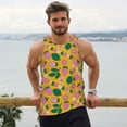 Balery Strawberry Pattern Men's Workout Tank Top Gym Muscle Tee Fitness ...