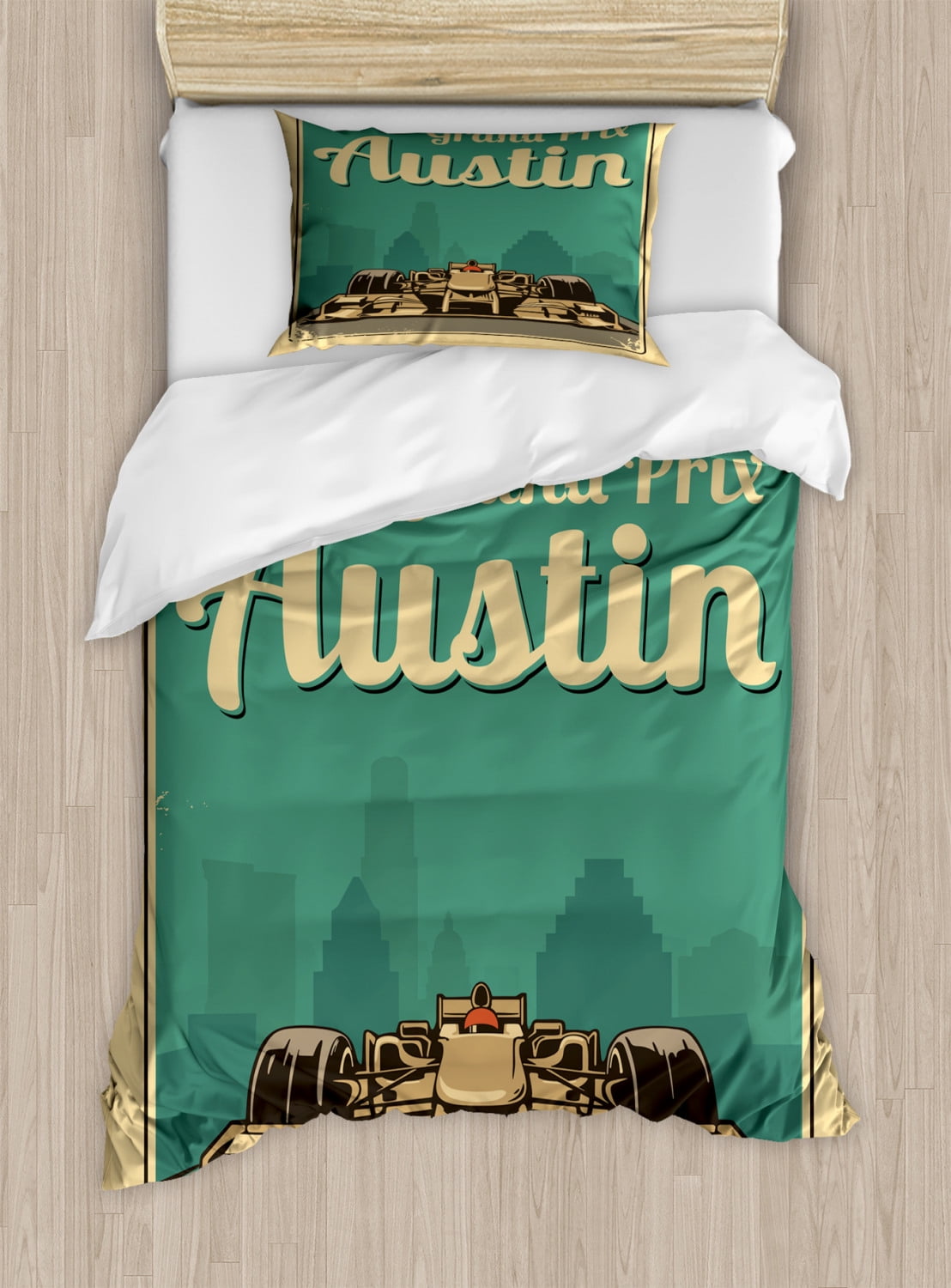 Austin Duvet Cover Set Twin Size, Grand Prix Texas Racing Sports Car ...