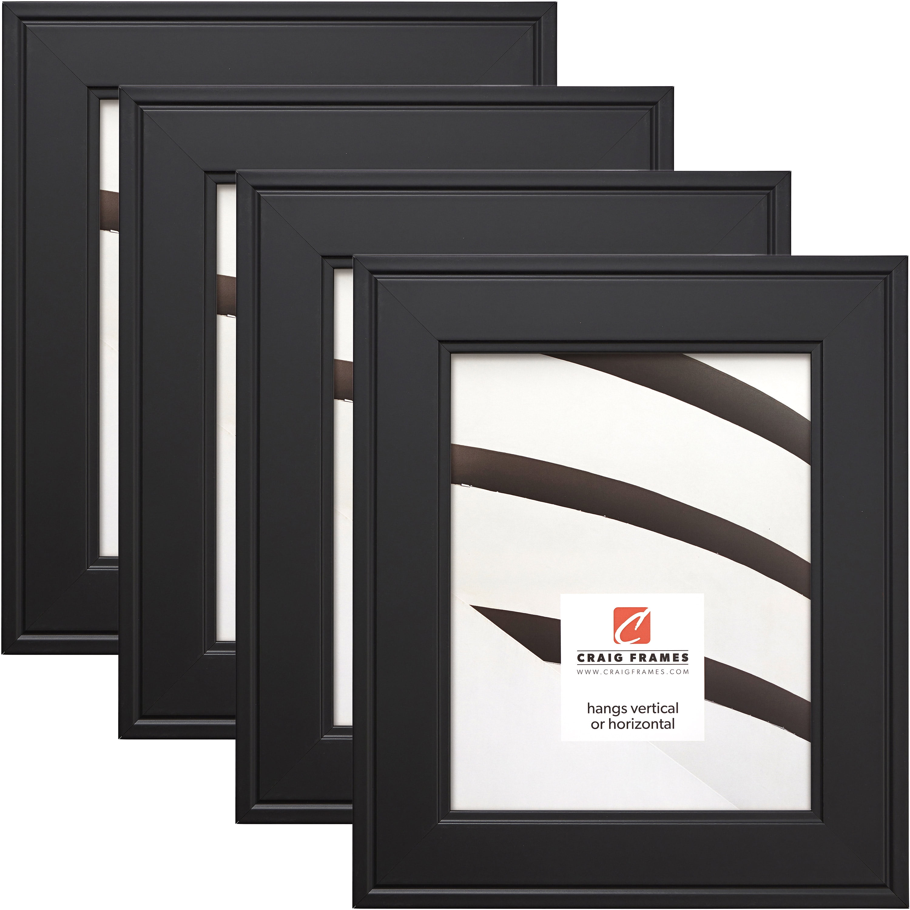 Craig Frames Inspirations, 10x13 inch Picture Frame, Gallery Black, Set ...