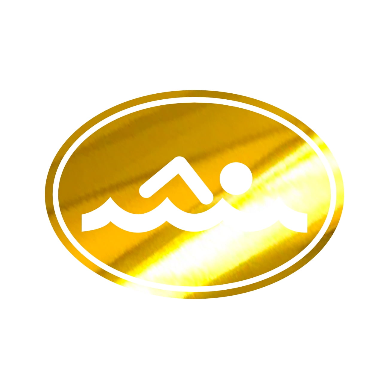 Oval Swimming Sticker Decal Die Cut - Self Adhesive Vinyl ...