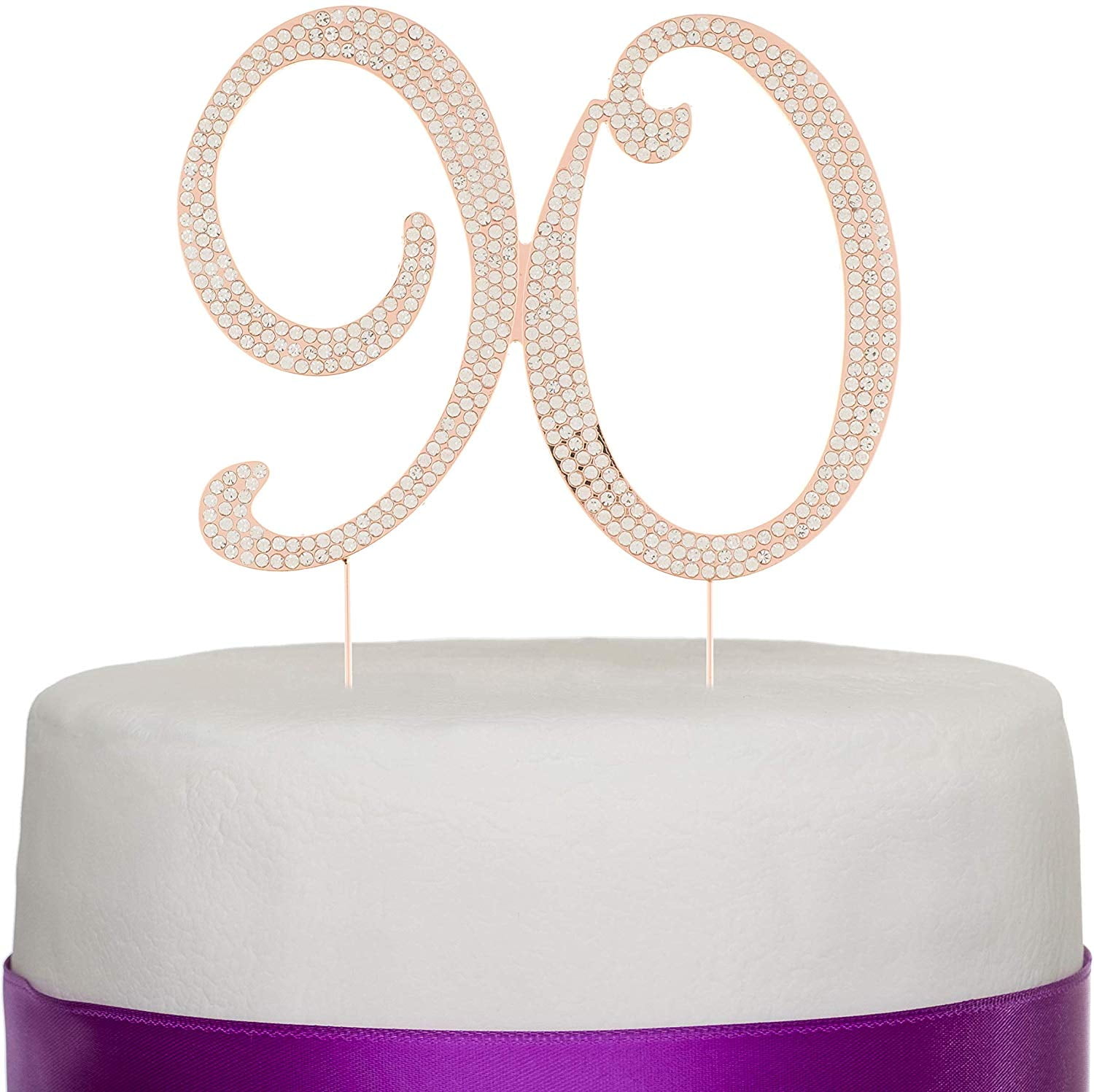 Ella Celebration 90 Cake Topper for 90th Birthday - Rhinestone Number ...