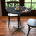 Emma + Oliver 30'' Round Wood Bar Table with 30'' and 42'' Columns ...