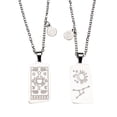 Down to Earth Cancer 316L Stainless Steel Zodiac & Tarot Card Necklace ...