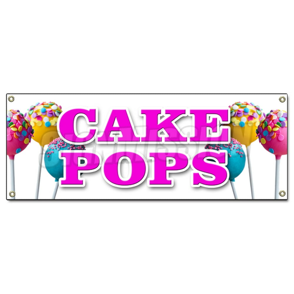 48"x120" CAKE POPS BANNER SIGN on a stick gifts holiday homemade snack ...