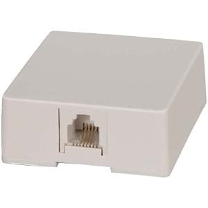 ACCL RJ11 Modular Single Port Surface Mount Jack White, 1 Pack ...