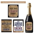1Set Coated Paper Adhesive Sticker Wine Bottle Adhesive Label Rectangle ...