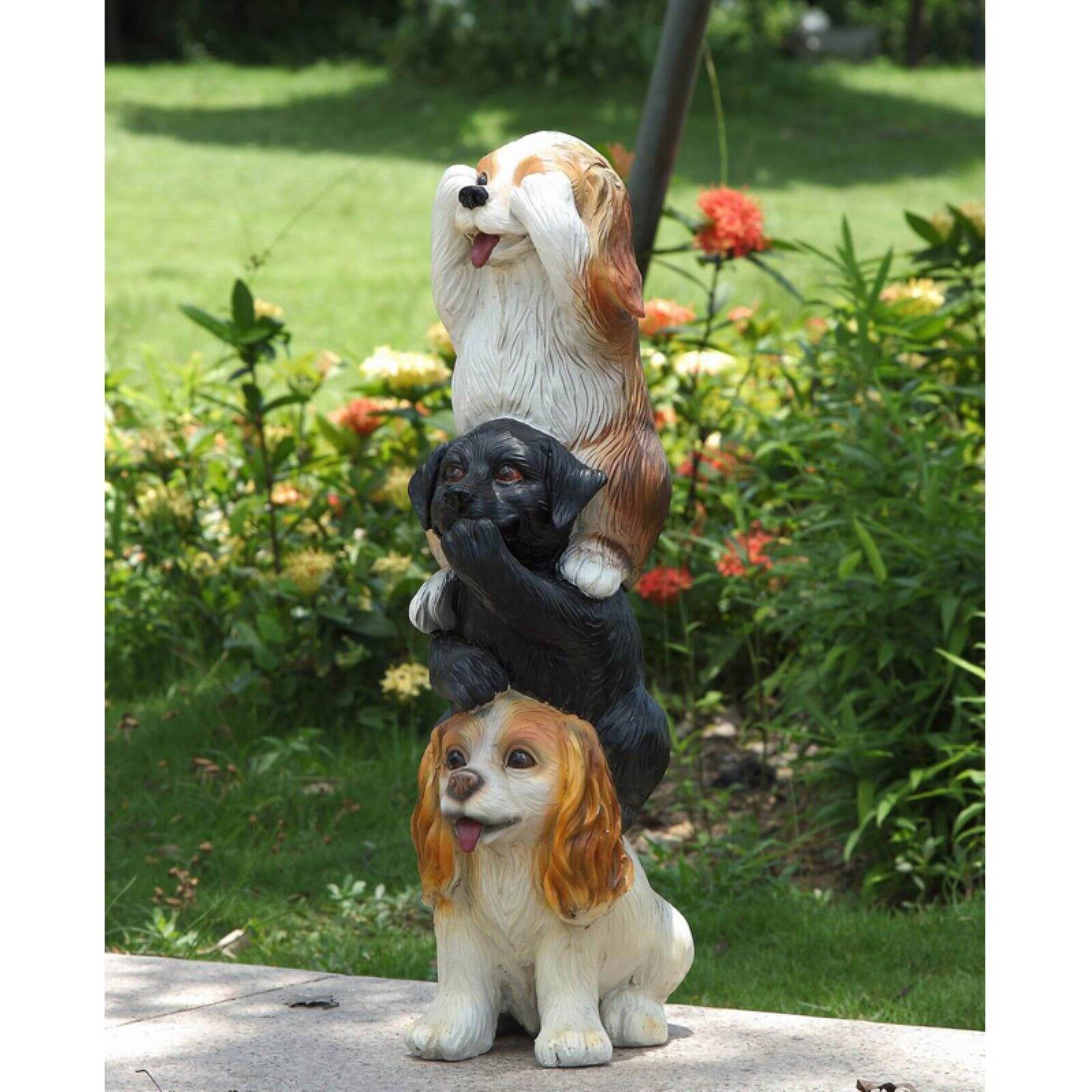 HI-LINE GIFT LTD. STACKED DOGS - HEAR, SEE & SPEAK NO EVIL - Walmart.com