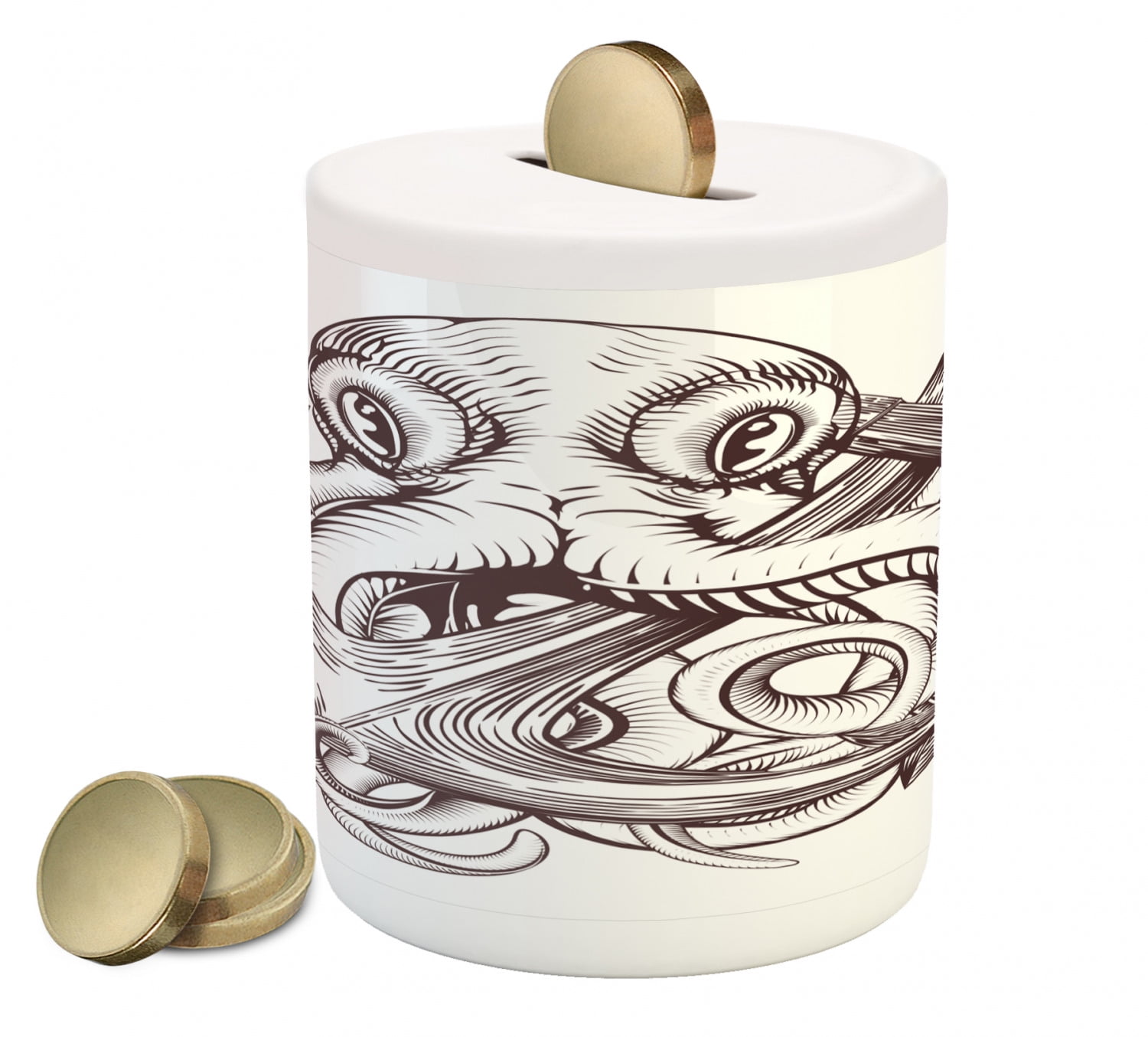 Anchor Piggy Bank, Monochrome Octopus Tattoo Art Style Naval Sketch ...