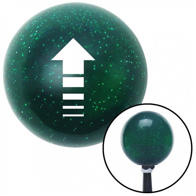 American Shifter White Broken Directional Arrow Up Green Metal Flake ...