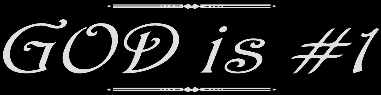 God is # 1 Vinyl Decal Sticker Quote - Small - Light Gray - Walmart.com