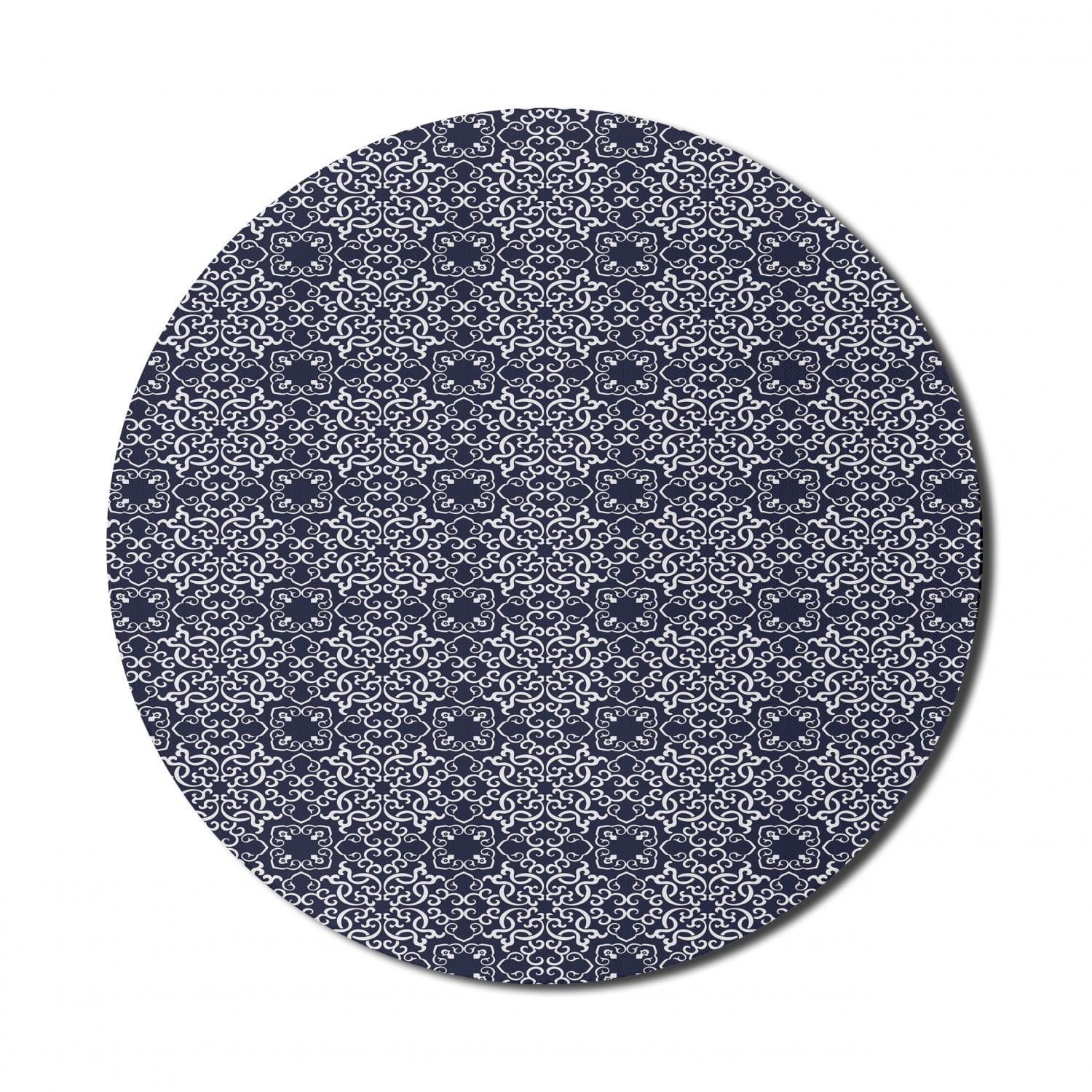 Navy Blue Mouse Pad for Computers, Japanese Inspired Swirls and ...
