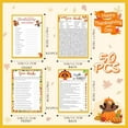 50pcs Thanksgiving Trivia Party Game Cards-Autumn Gold Thanksgiving ...