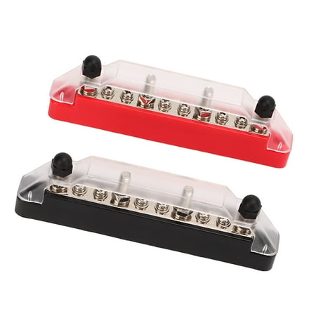 Power Distribution Block, Battery Bus Bar Positive Negative M6 Studs M4 ...