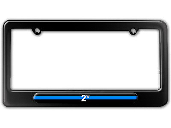 Thin Blue Line 2 Two Asterisk K-9 Unit - Police License Plate Frame ...