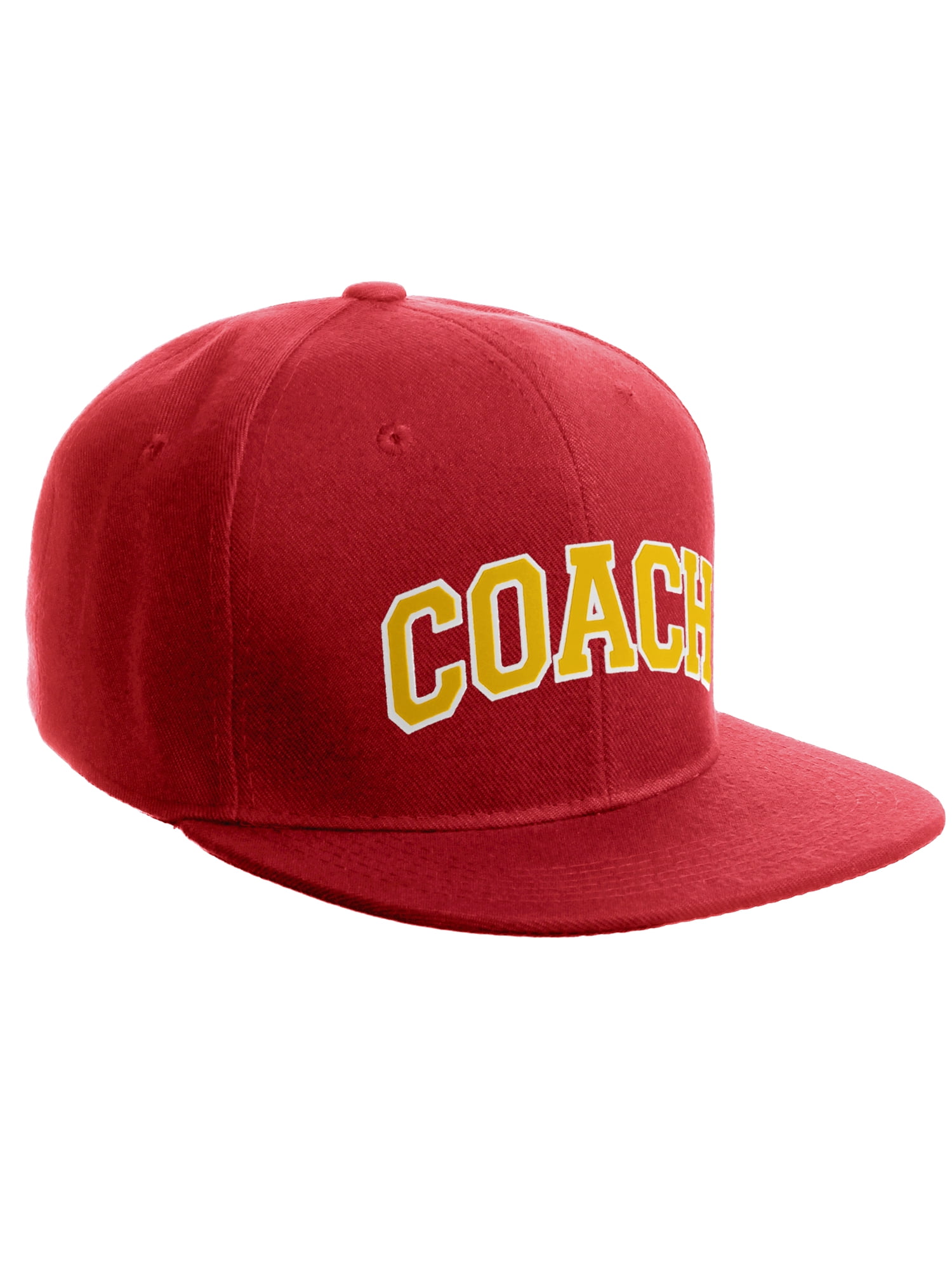 Original Team Coach Snapback Hat Classic Layered Arched Letters Flat ...