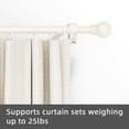 Decorative Ivory White Heavy Duty Metal Curtain Rod Set for Windows 32 ...