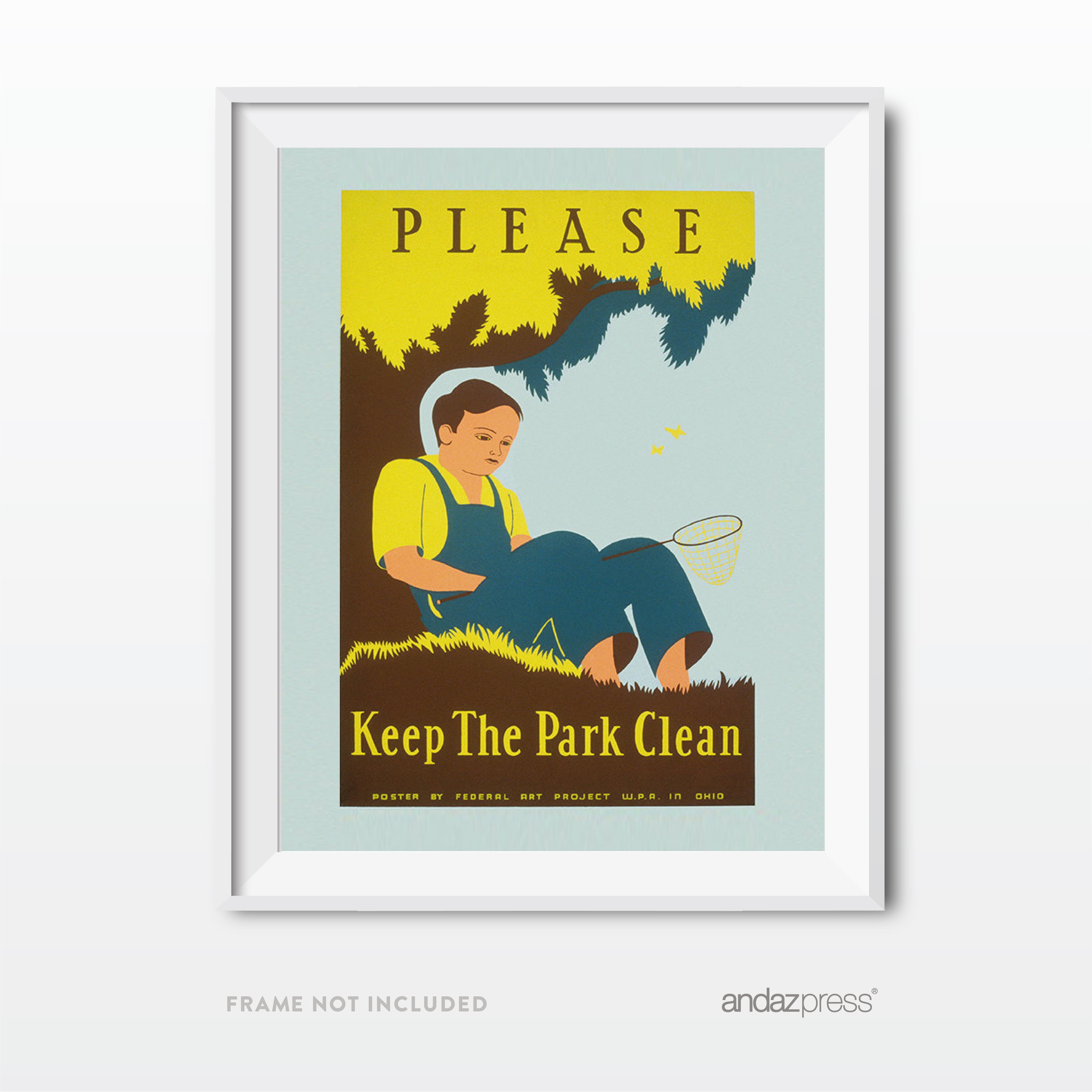 Please Keep the Park Clean Children Vintage Government Wall Art, Works ...