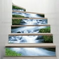3D Scenery Beach Stair Stickers ration Removable Adhesive Staircase ...