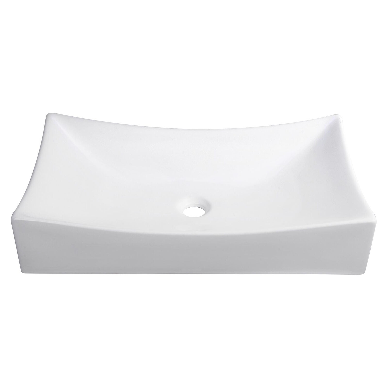 26" Vessel Sink Porcelain Ceramic Above Counter Bowl Basin Pop Up Drain ...