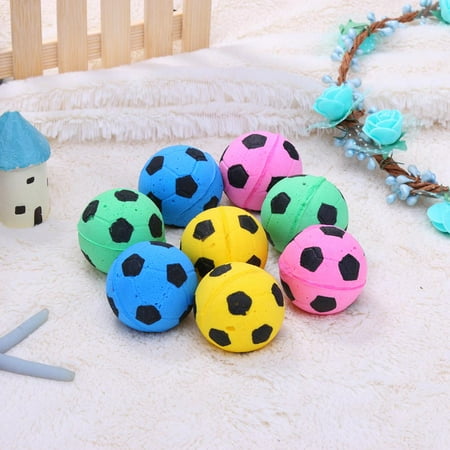Peggybuy 12pcs Cat Chew Ball Foaming Mini Cat Teasing Balls Cut Soft ...
