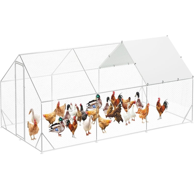 Click here for Ourlova Large Walk-In Metal Chicken Coop Run - 9.8... prices