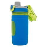 Bubba Flo Kids Water Bottle, Wide Mouth, Silicone Sleeve, Azure, 16 fl ...