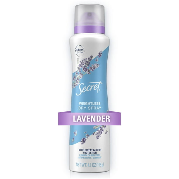 Secret Women's Dry Spray Antiperspirant Deodorant, Relaxing Lavender, 4 ...