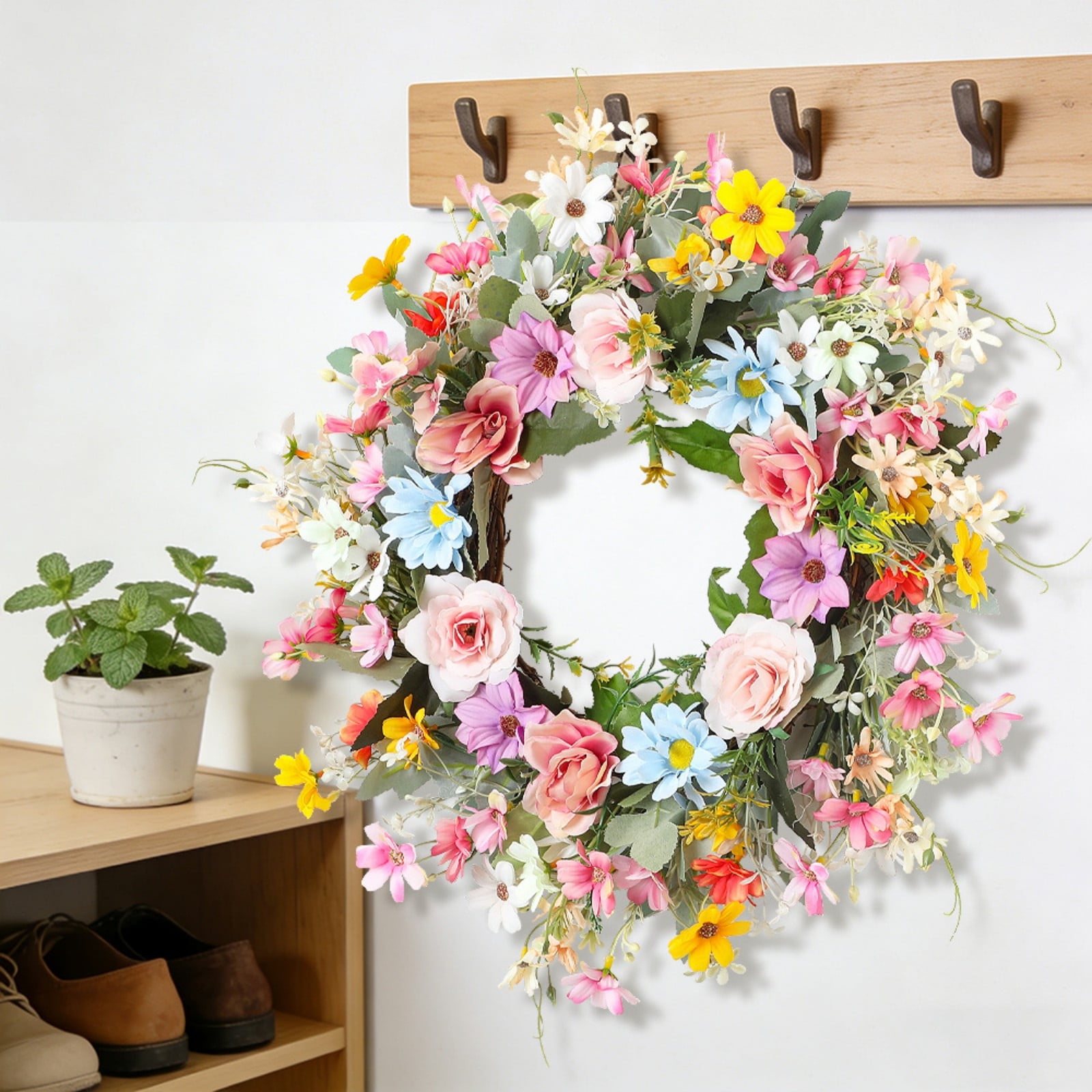 Click here for Tdxkok Front Door Spring Wreath With Artificial Gr... prices