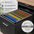 Universal Hanging File Folder Frame, Adjustable Steel Organizer for ...