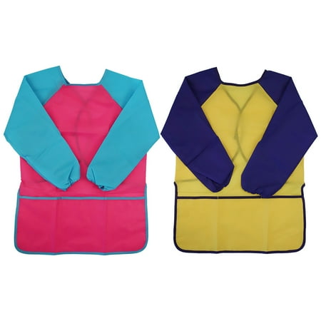 Kid Art Smock 2pcs Painting Art Apron Kindergarten Waterproof Long ...