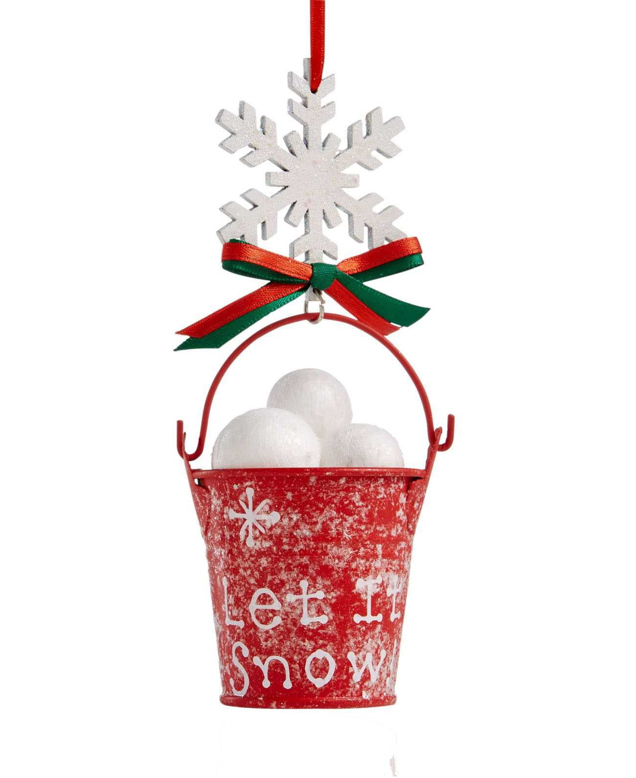 Holiday Lane Bucket Full of Snowballs Ornament - Walmart.com