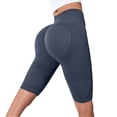 3D Textured Yoga Shorts High Waist Short Pants with Tummy Control, No ...