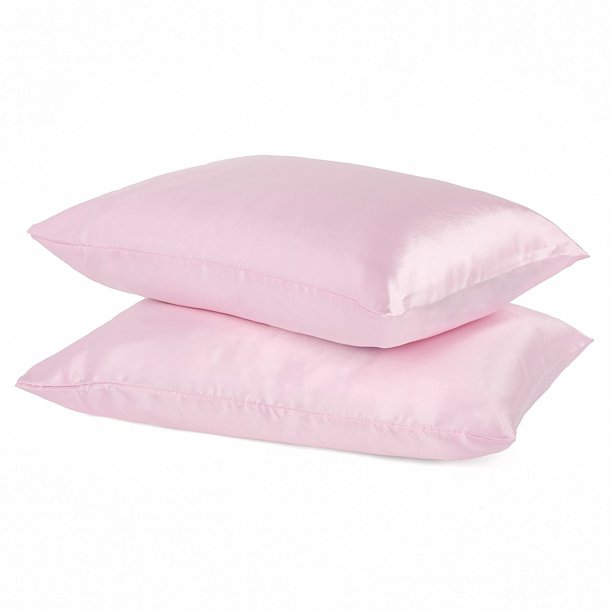 Parkdale 2-Pack Silky Soft Satin Pillow Cases with Hidden Zipper ...