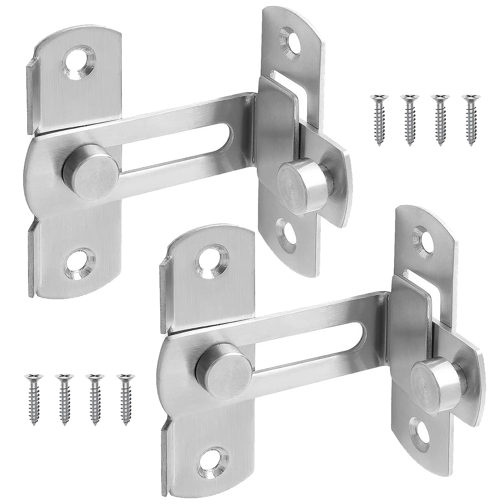 2 cerraduras de 90 grados para puerta de granero, candado de privacidad ...