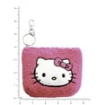 Sanrio Hello Kitty Girl's Pink Terry Cloth Zip-Up Keychain Charm Pouch ...