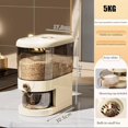 11lb PP Material Rice Dispenser, Large Grain Food Storage Container for ...