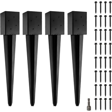 24 Inch Fence Post Anchor Ground Spike Metal Fence Stakes, Post Base ...