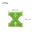 Uxcell 4Pcs Chenille Letter Patches Iron on Letter Patches Green x ...