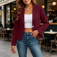 BiZtdJrK Red Blazers for Women Notched Lapel One Button Long Sleeve ...