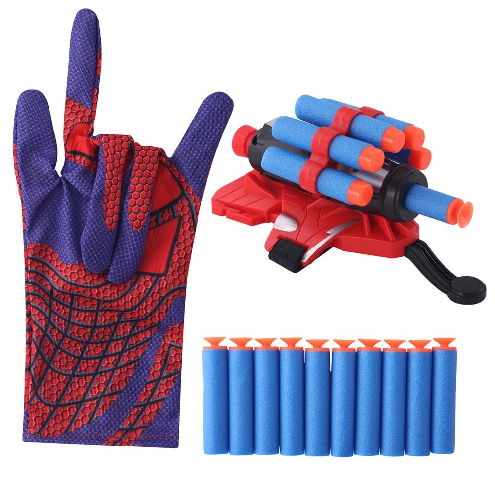 Spider Web Shooters Cosplay Launcher Gloves with Wrist Toy Set Hero ...