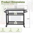 3-Shelf Outdoor Grill Table, Grill Cart Outdoor with Wheels, Pizza Oven ...