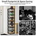 Nicewell Vertical Shoe Rack for Small Spaces, 9-Tiers Narrow Shoe Shelf ...