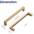 AINUO 20 Pack Solid Square Cabinet Pulls, 5 Inch (128mm) Hole Center ...