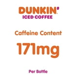 Dunkin' On-The-Go Original Iced Coffee Drink, 171mg of Caffeine, Ready ...