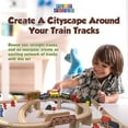 Play Build Wooden Train Set, 80 Piece Interactive Toy for Kids ...