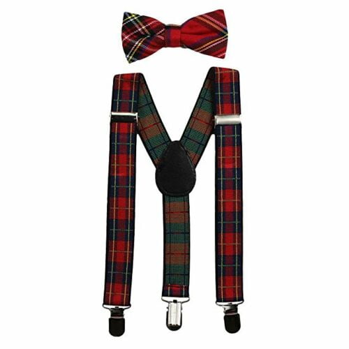 Click here for Coool Red Plaid Kids Baby Suspenders And Bow Tie S... prices