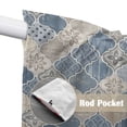 Blue Moroccan Shield Swag Curtain Valance for Window 2 Panels Modern ...