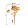 Efavormart 2 Pack | 17" Metallic Gold Artificial Rose Bloomed Flower ...