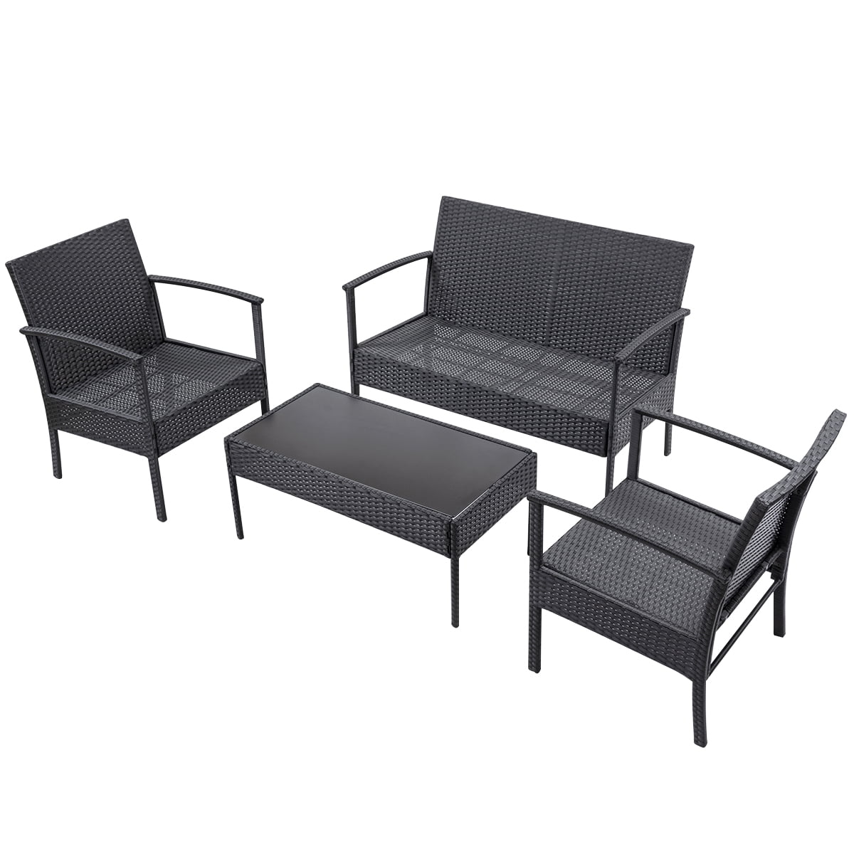 Click here for Patiojoy 4 Pcs Rattan Wicker Furniture Set Lovesea... prices