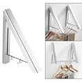 Aluminum Folding Clothes Hanger Wall Mounted Retractable Clothes Rack ...